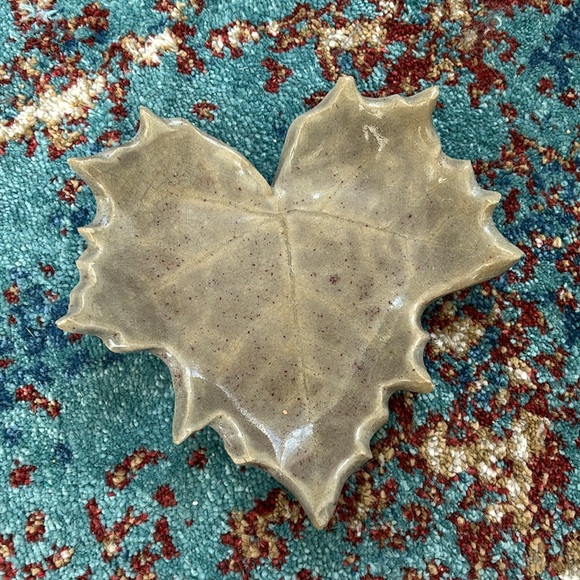 Accents | Handmade Ceramic Leaf Dishtrinket Tray | Poshmark